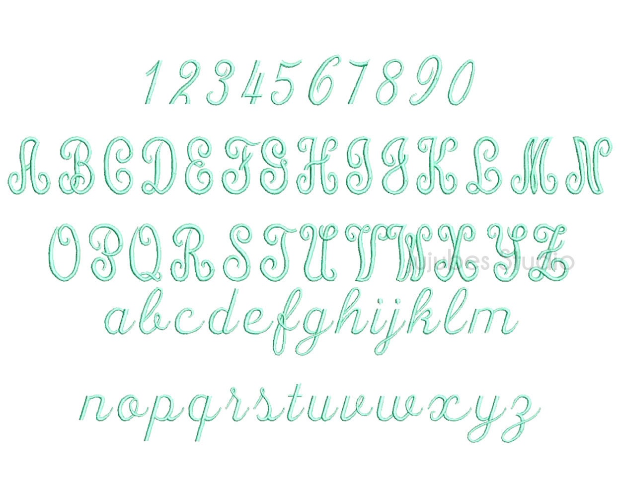 3 Sizes Upright Embroidery Font Embroidery Fonts BX | Etsy