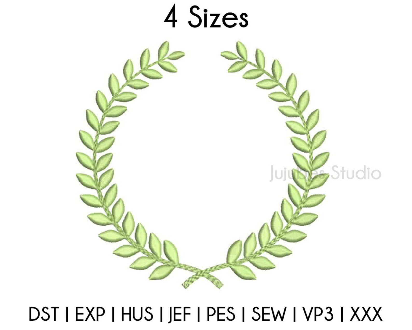 4 Sizes Leaf Monogram Border Embroidery Designs, Monogram Embroidery ...