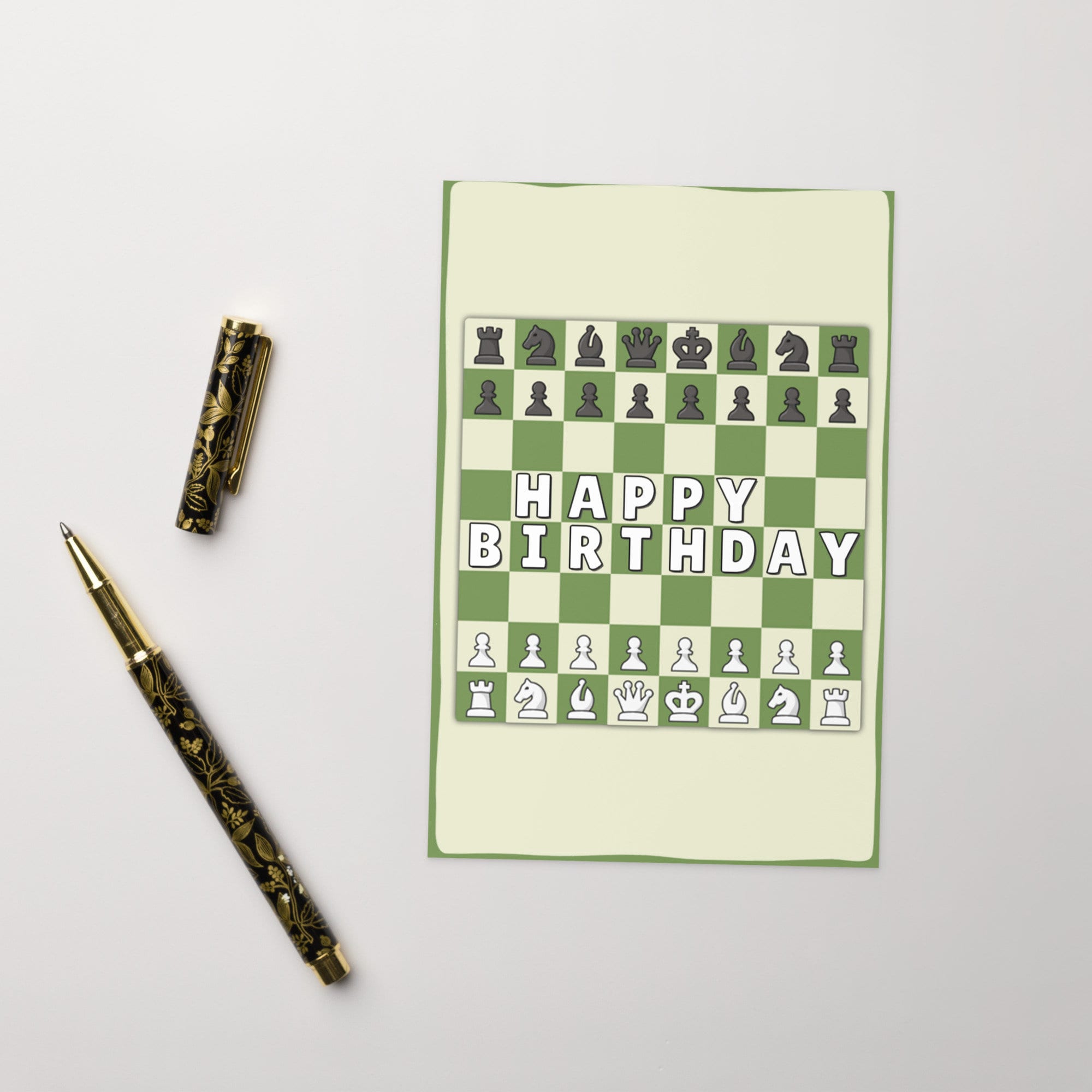 Chess Greeting Card, Chess Happy Birthday Card, Chess Lover, Player ...