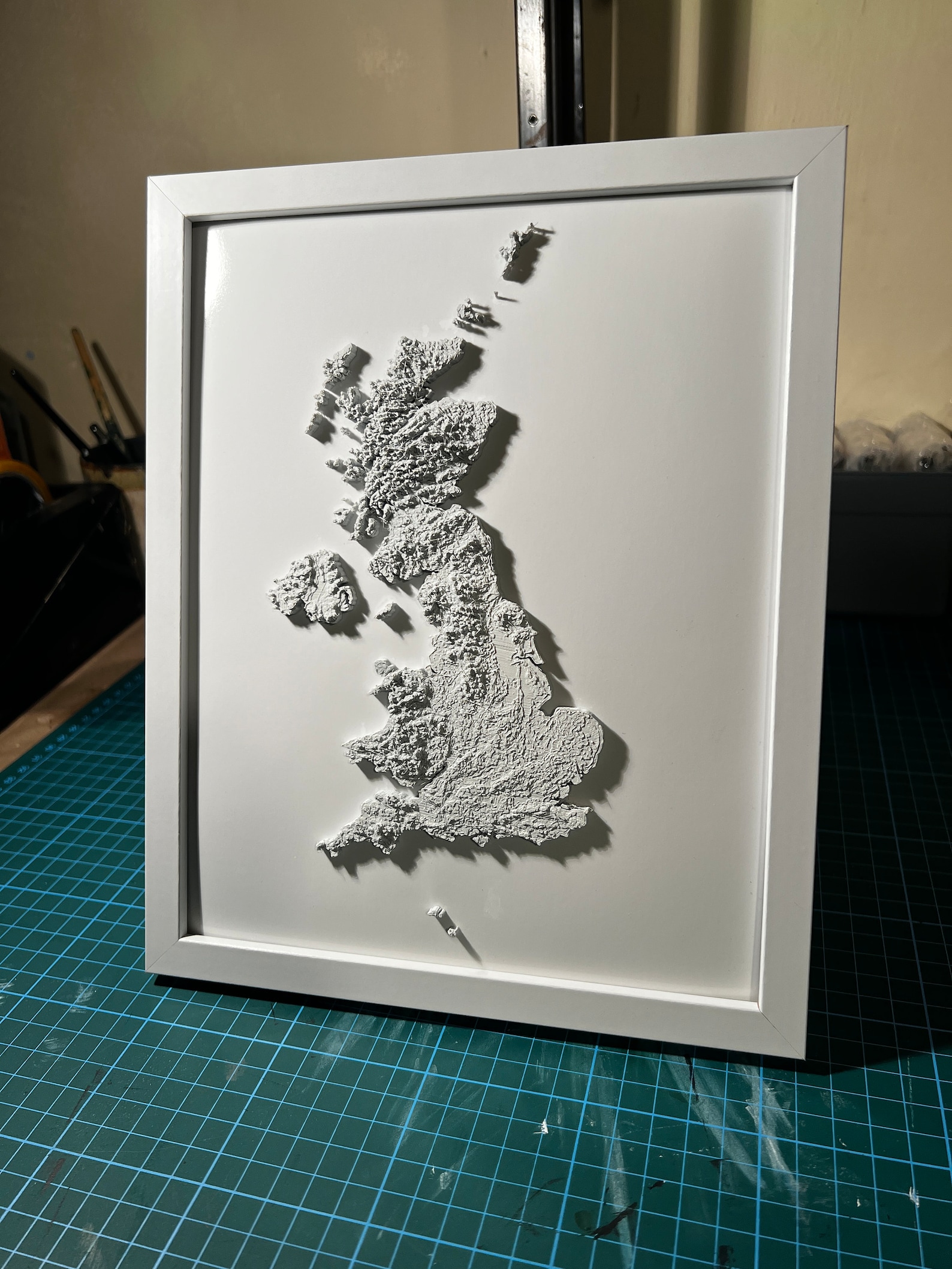 3D United Kingdom Relief Map, Topographical UK, Three Dimensional ...