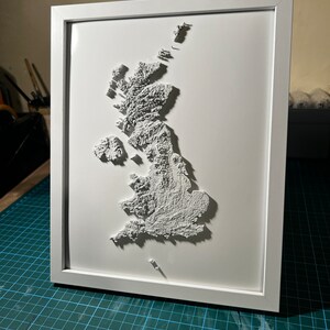 3D United Kingdom Relief Map, Topographical UK, Three Dimensional ...