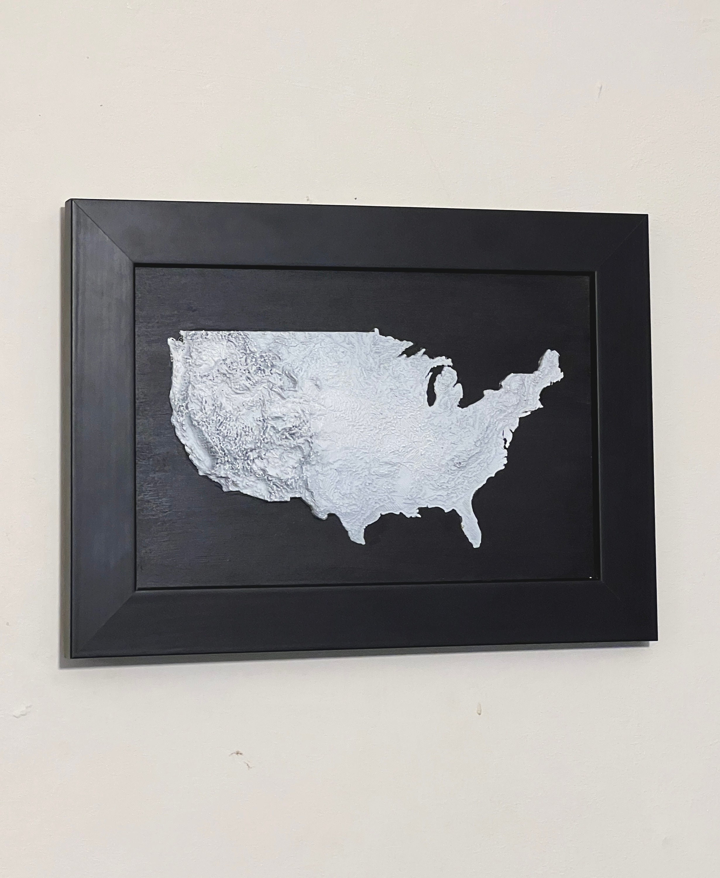 3D Printed USA Relief Map, Topographical United States of America ...