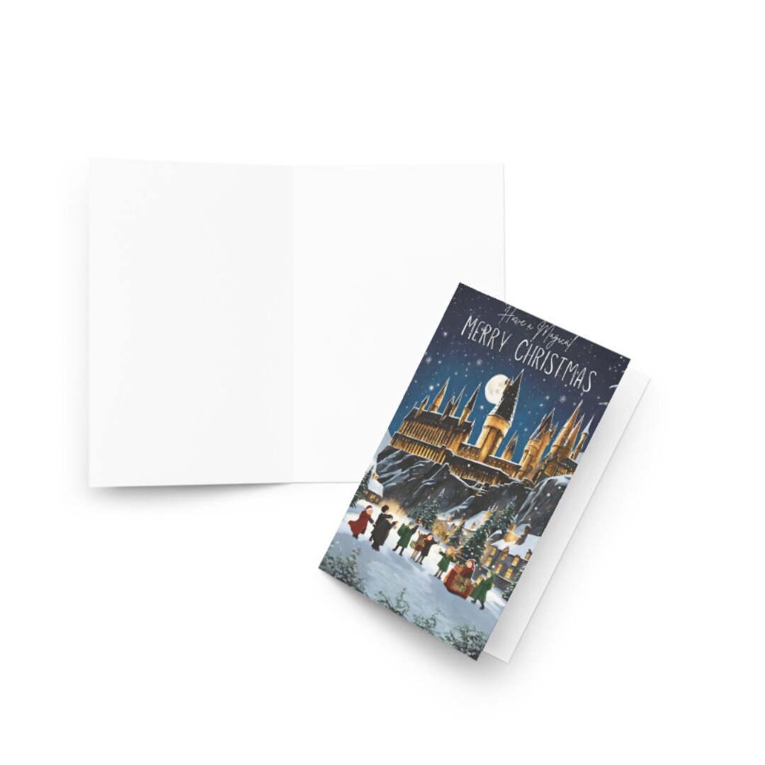 Wizarding School of Magic Christmas Card, Merry Christmas, Greetings ...