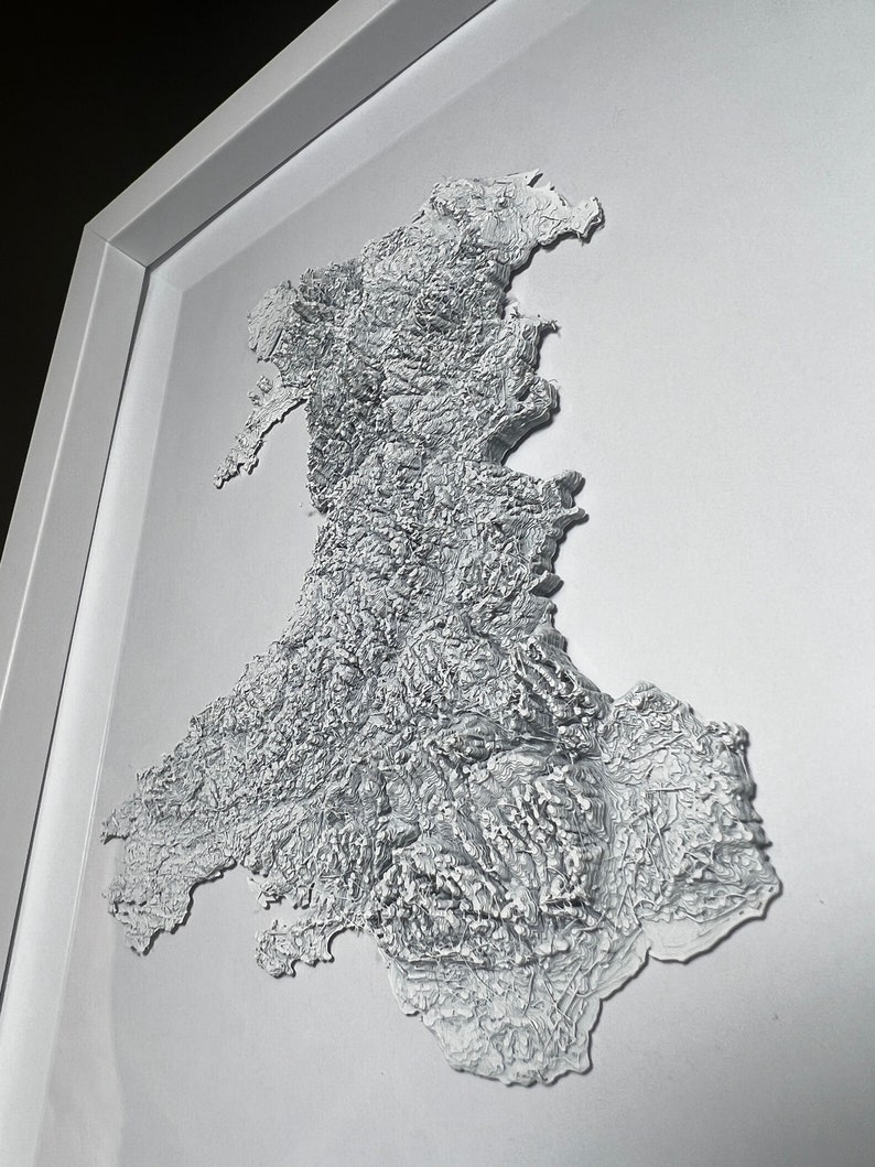 3D Wales Relief Map, Topographical, Three Dimensional Tactile Artwork ...