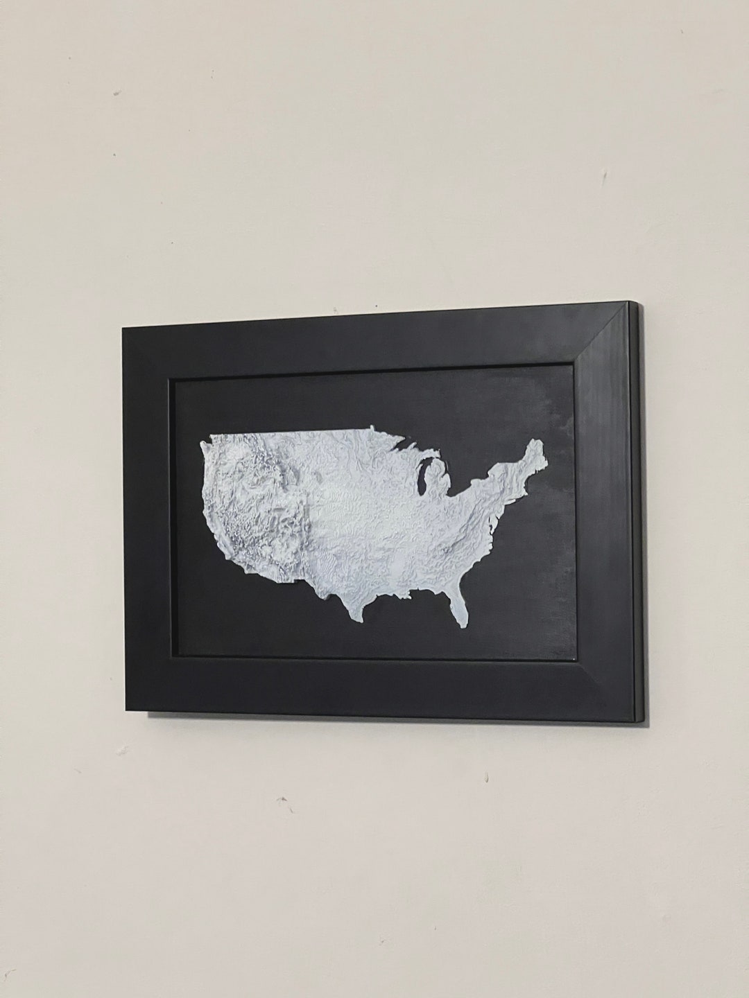 3D Printed USA Relief Map, Topographical United States of America ...