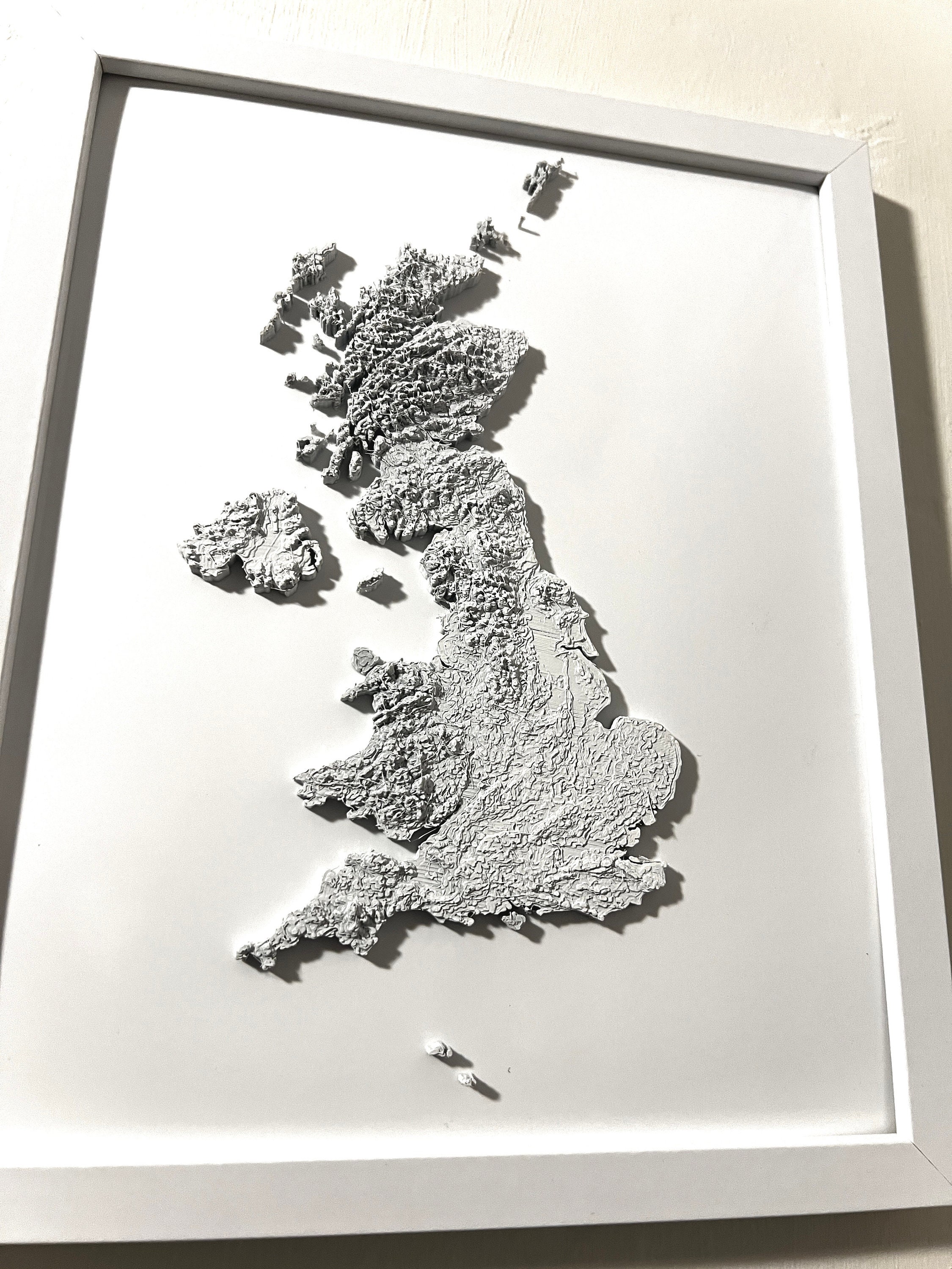 3D United Kingdom Relief Map, Topographical UK, Three Dimensional ...