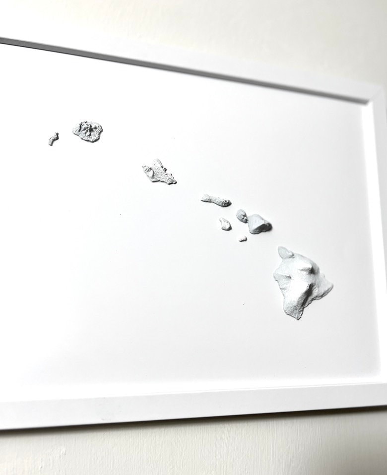 3D Hawaii Relief Map Topographical Terrain Three Dimensional - Etsy