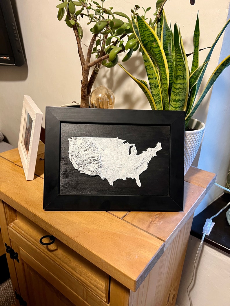 3D Printed USA Relief Map, Topographical United States of America ...