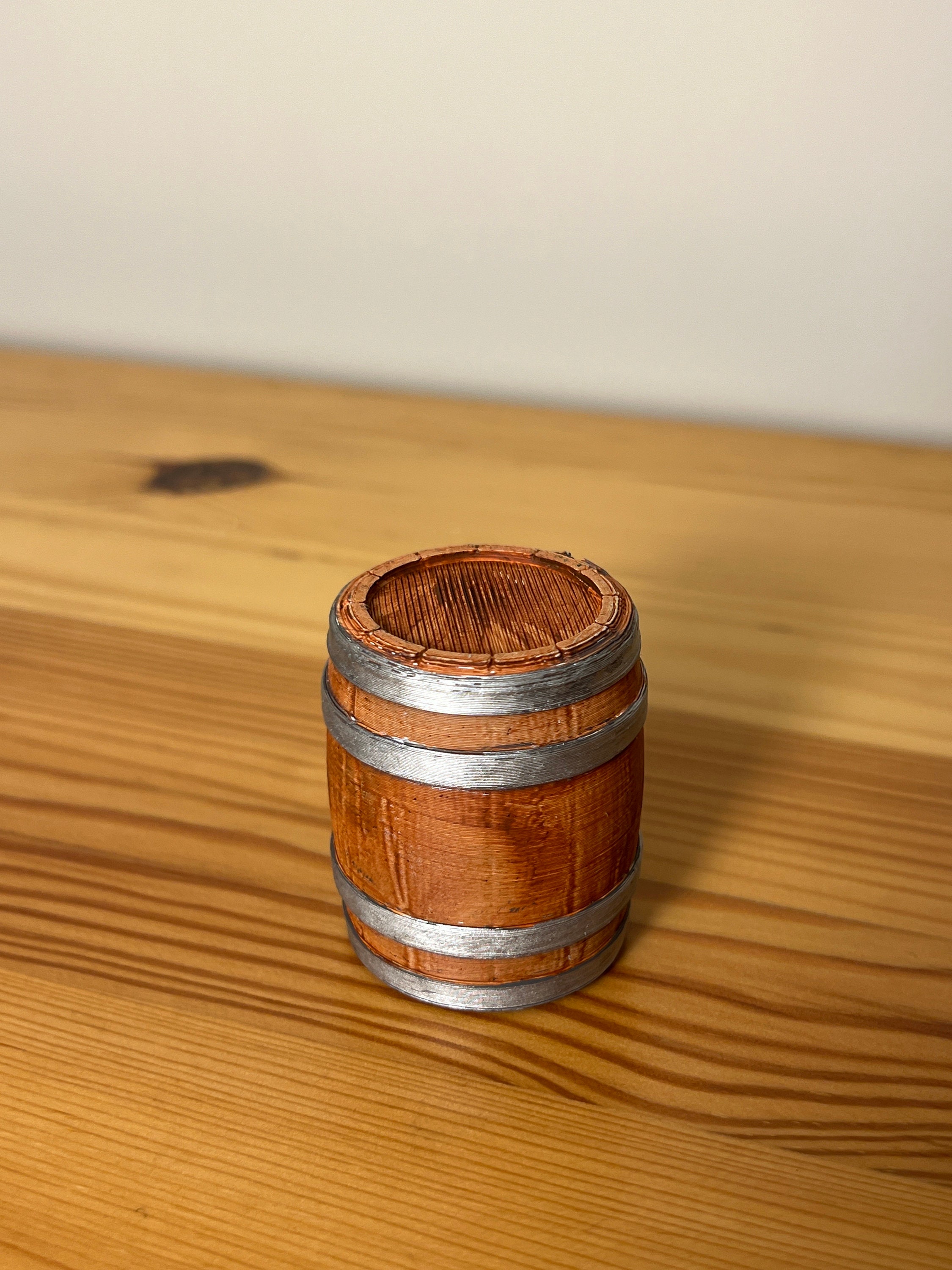 Miniature Wood Barrel, Small Keg Barrel, Desk Storage, Paint Pot ...