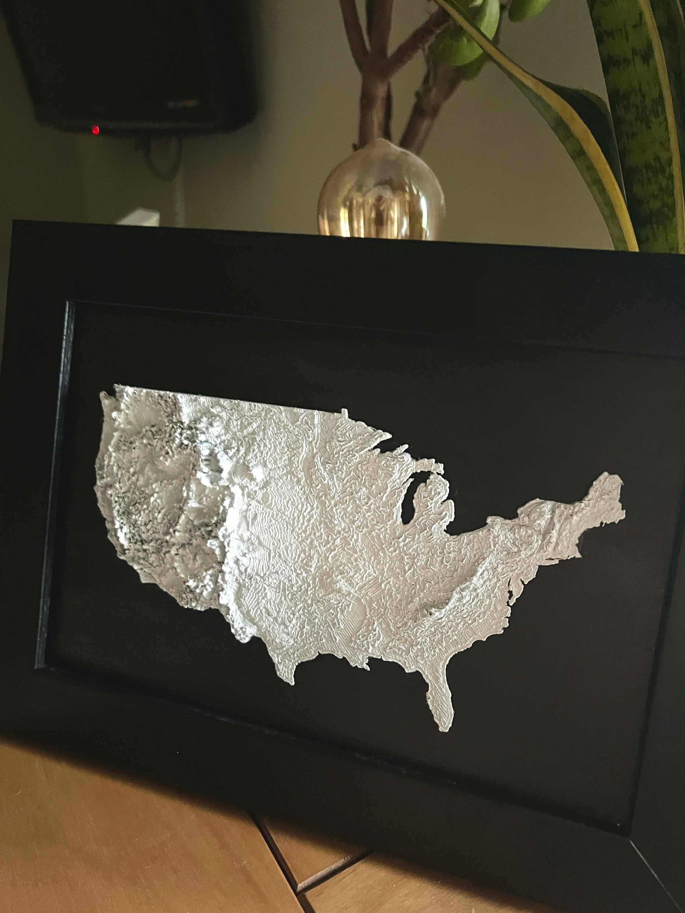 3D Printed USA Relief Map, Topographical United States of America ...