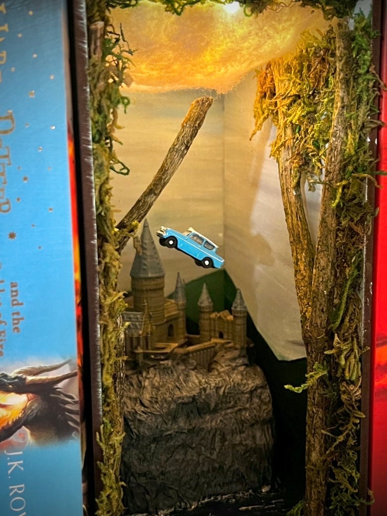 Book Nook Diorama of a Wizard School Castle Movie Scene Book - Etsy