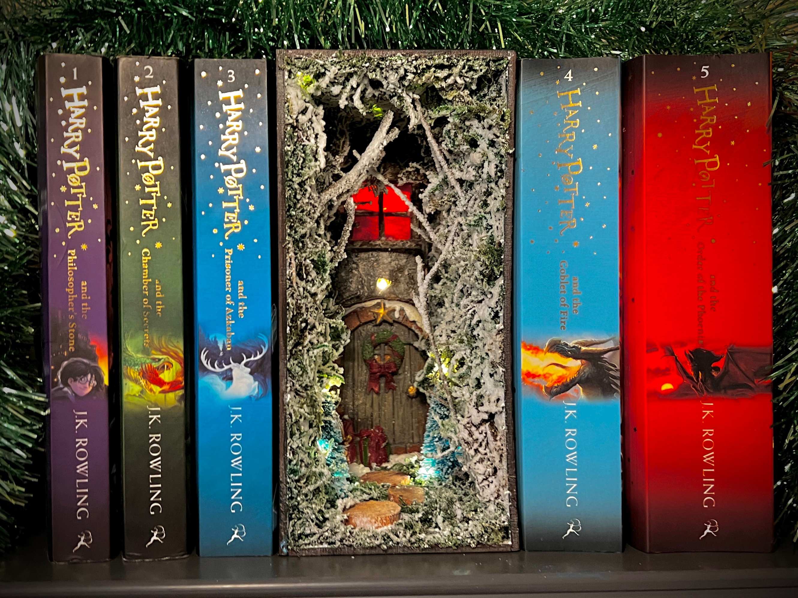 Limited Edition Christmas Fairy Book Nook Diorama, Elf Book Nook Shelf ...