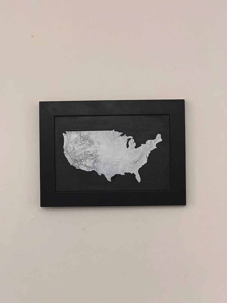 3D Printed USA Relief Map, Topographical United States of America ...
