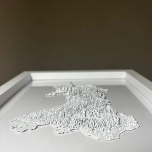 3D Wales Relief Map, Topographical, Three Dimensional Tactile Artwork ...
