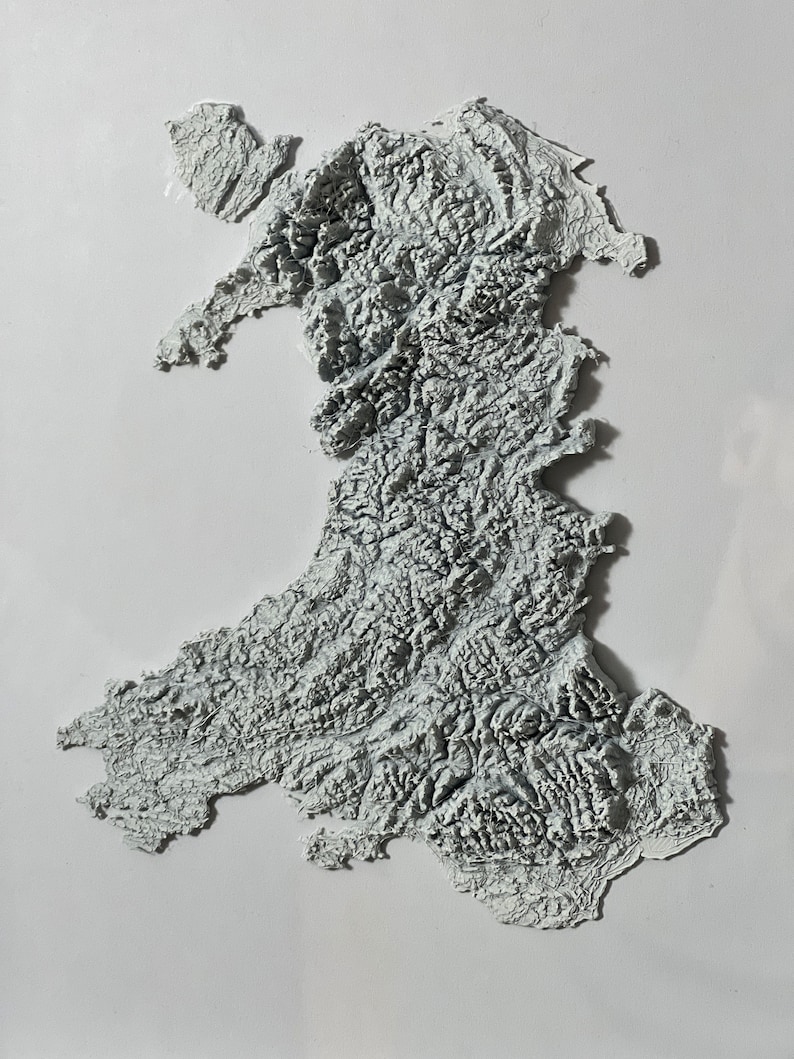 3D Wales Relief Map, Topographical, Three Dimensional Tactile Artwork ...