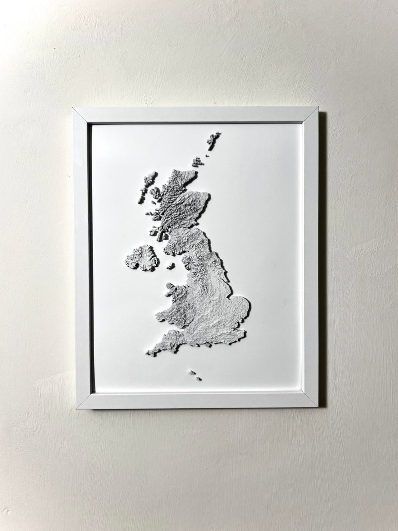 3D United Kingdom Relief Map, Topographical UK, Three Dimensional ...