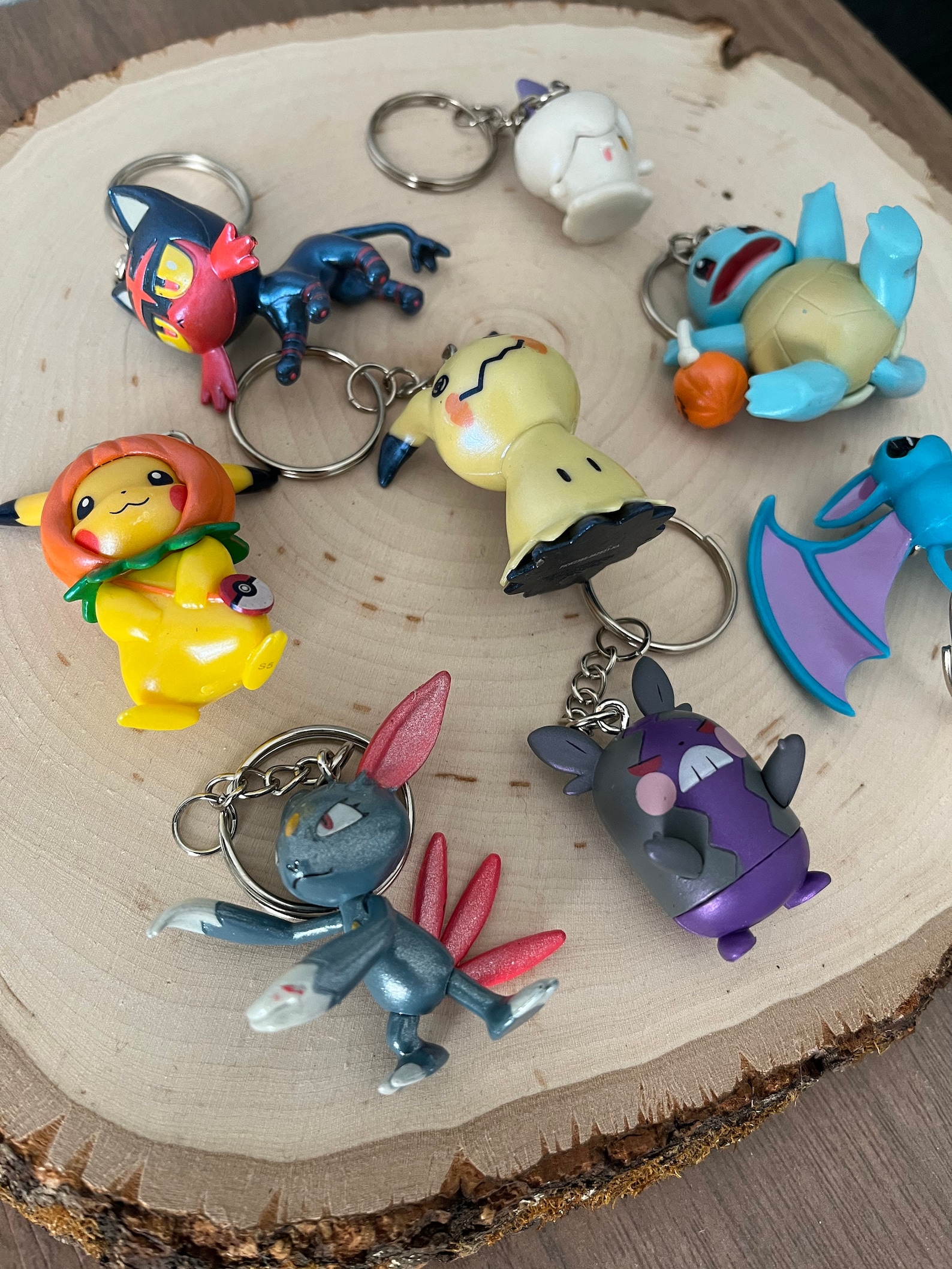 Pokemon Keychains Pokemon Figurine Keychains Cartoon - Etsy