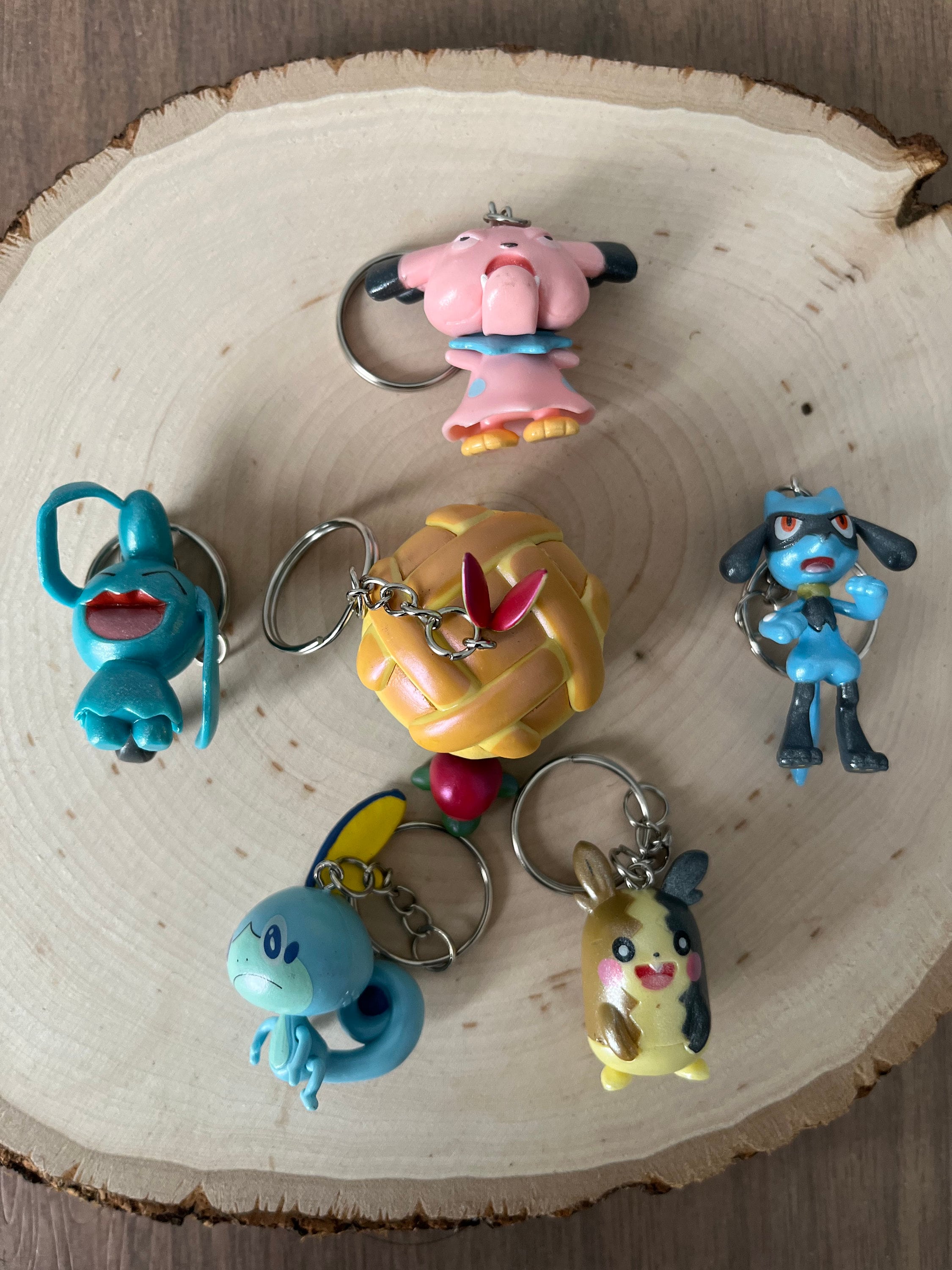 Pokemon Keychains Pokemon Figurine Keychains Cartoon | Etsy
