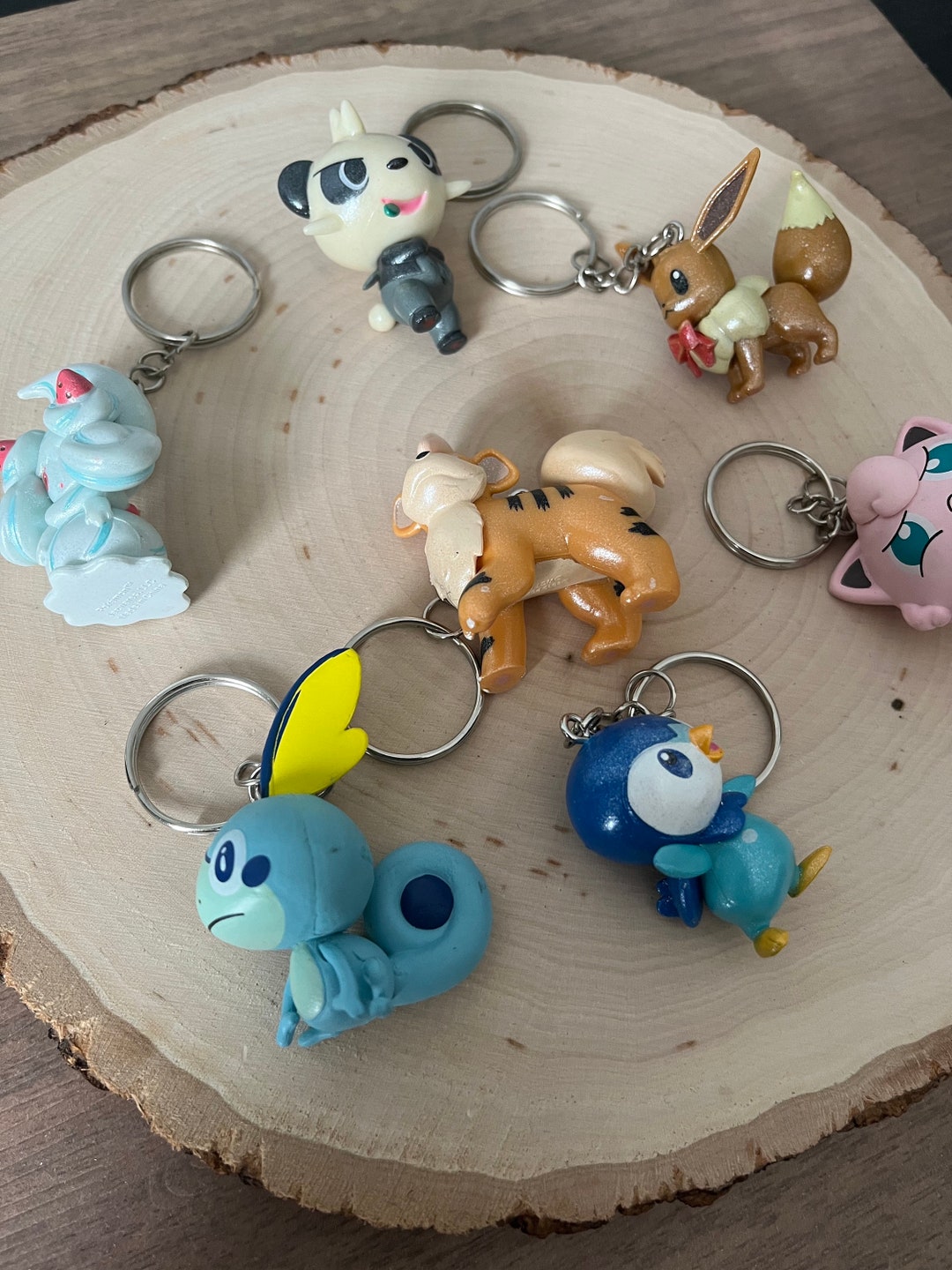 Pokemon Keychains Anime Keychains Cartoon Keychains Kids - Etsy