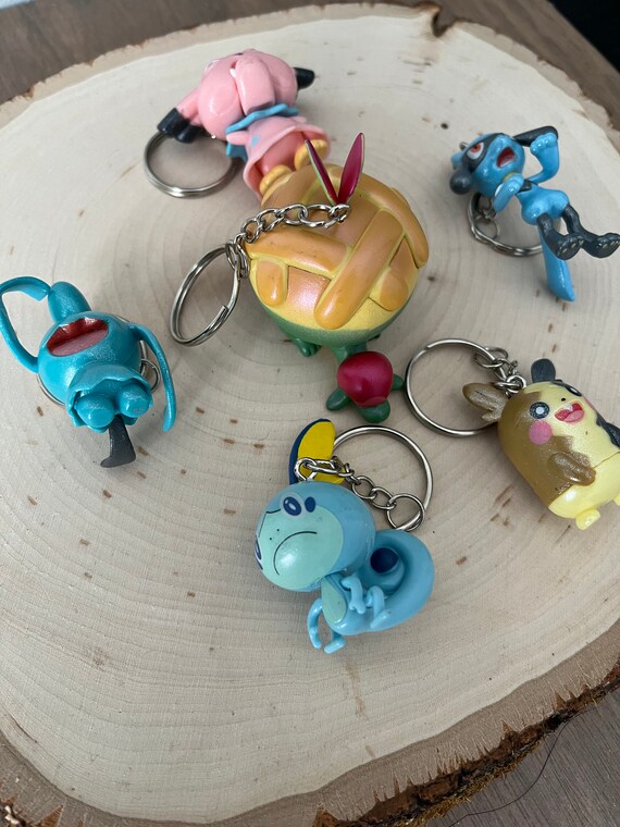 Pokemon Keychains Pokemon Figurine Keychains Cartoon | Etsy