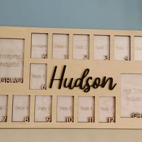 School Photo Frame K 12 - Etsy