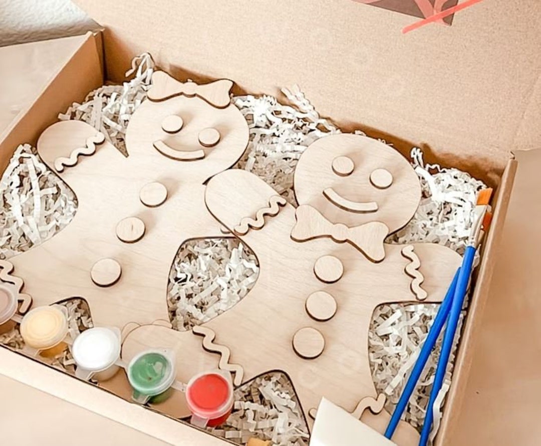 Gingerbread Man DIY Kit Birthday Kids Birthday Party - Etsy