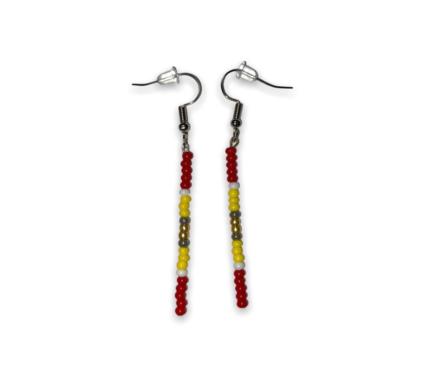 US Marine Corps Flag Inspired Seed Bead Earrings - Etsy