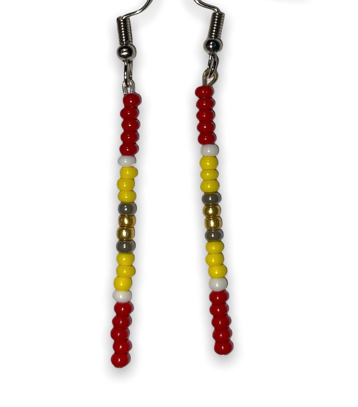 US Marine Corps Flag Inspired Seed Bead Earrings - Etsy