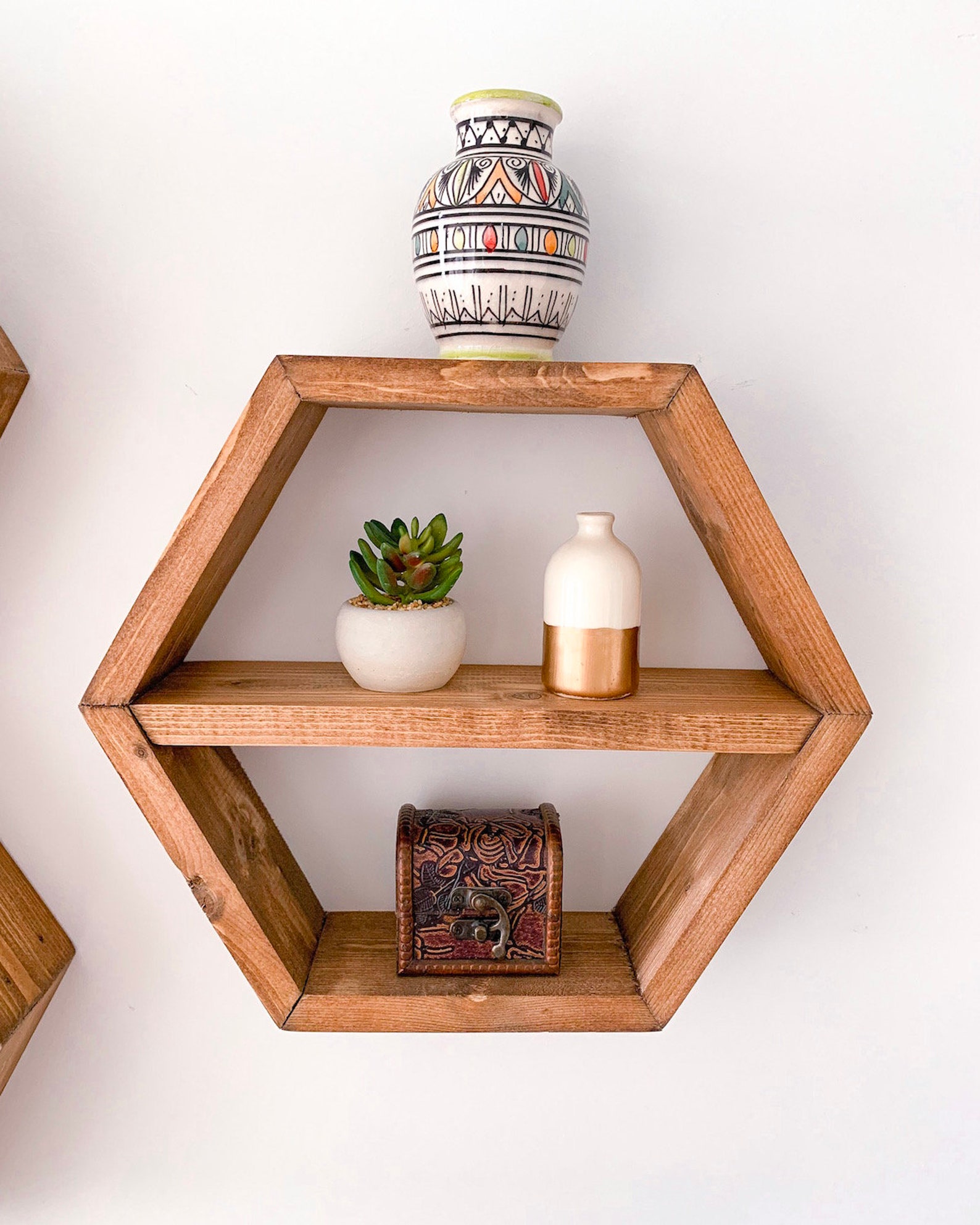 Set of 6 Hexagon Shelves Floating Shelf Honeycomb Shelf - Etsy