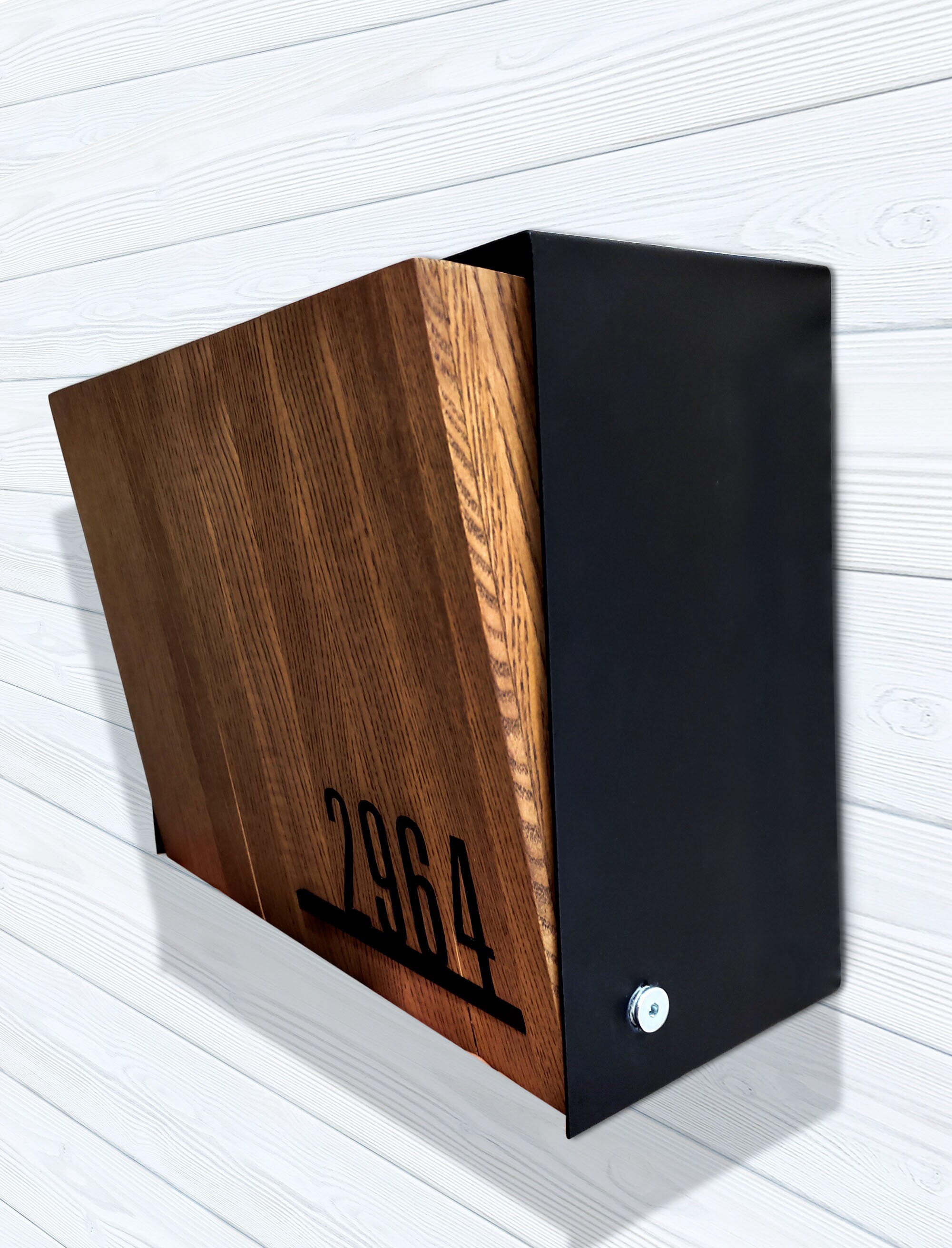 Custom Wood Mailbox Wall Mounted Mailbox Modern Unique | Etsy