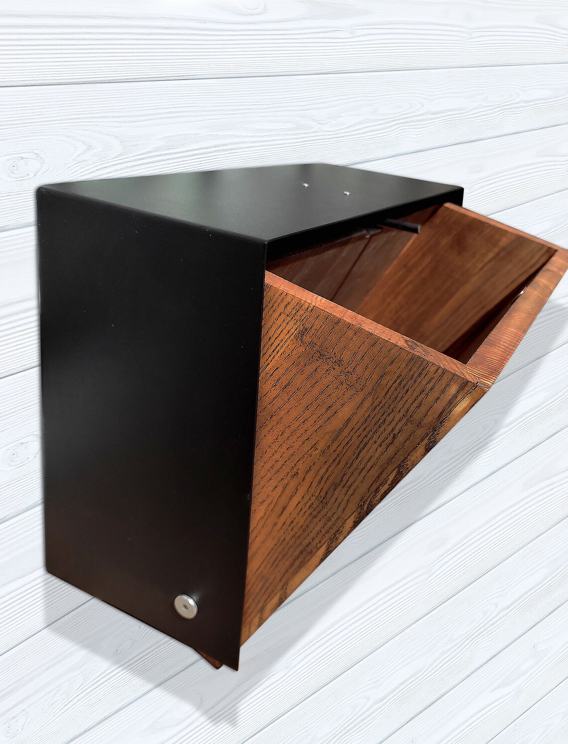 Custom Wood Mailbox Wall Mounted Mailbox Modern Unique | Etsy