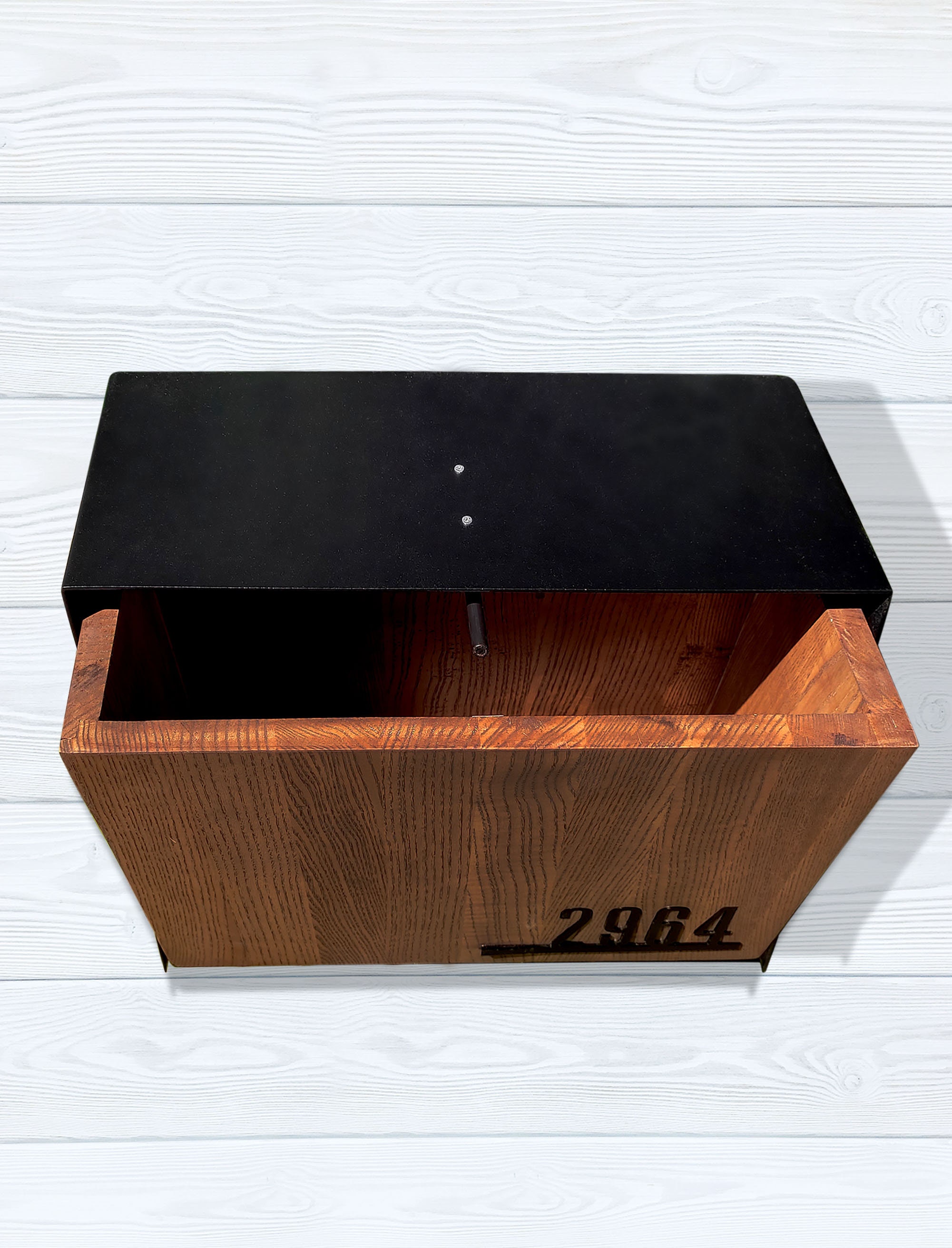 Custom Wood Mailbox Wall Mounted Mailbox Modern Unique | Etsy