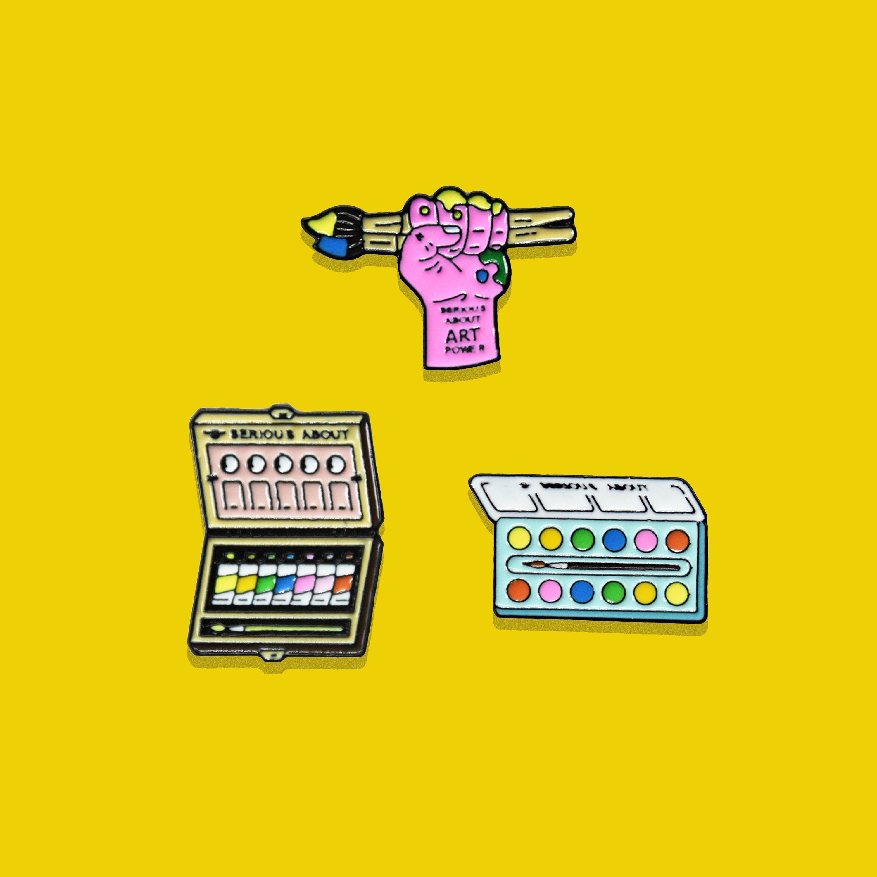 Art Stationary Drawing Painting Student Enamel Pins Pin Buy 3 | Etsy