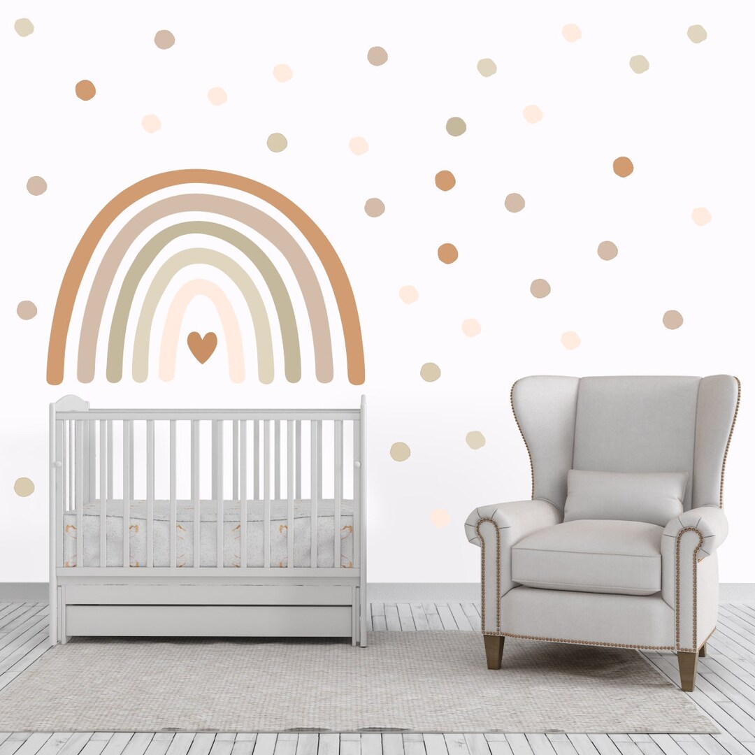 Rainbow Nursery Decor/ BOHO Rainbow Wall Decal / Boho Rainbow Wall ...