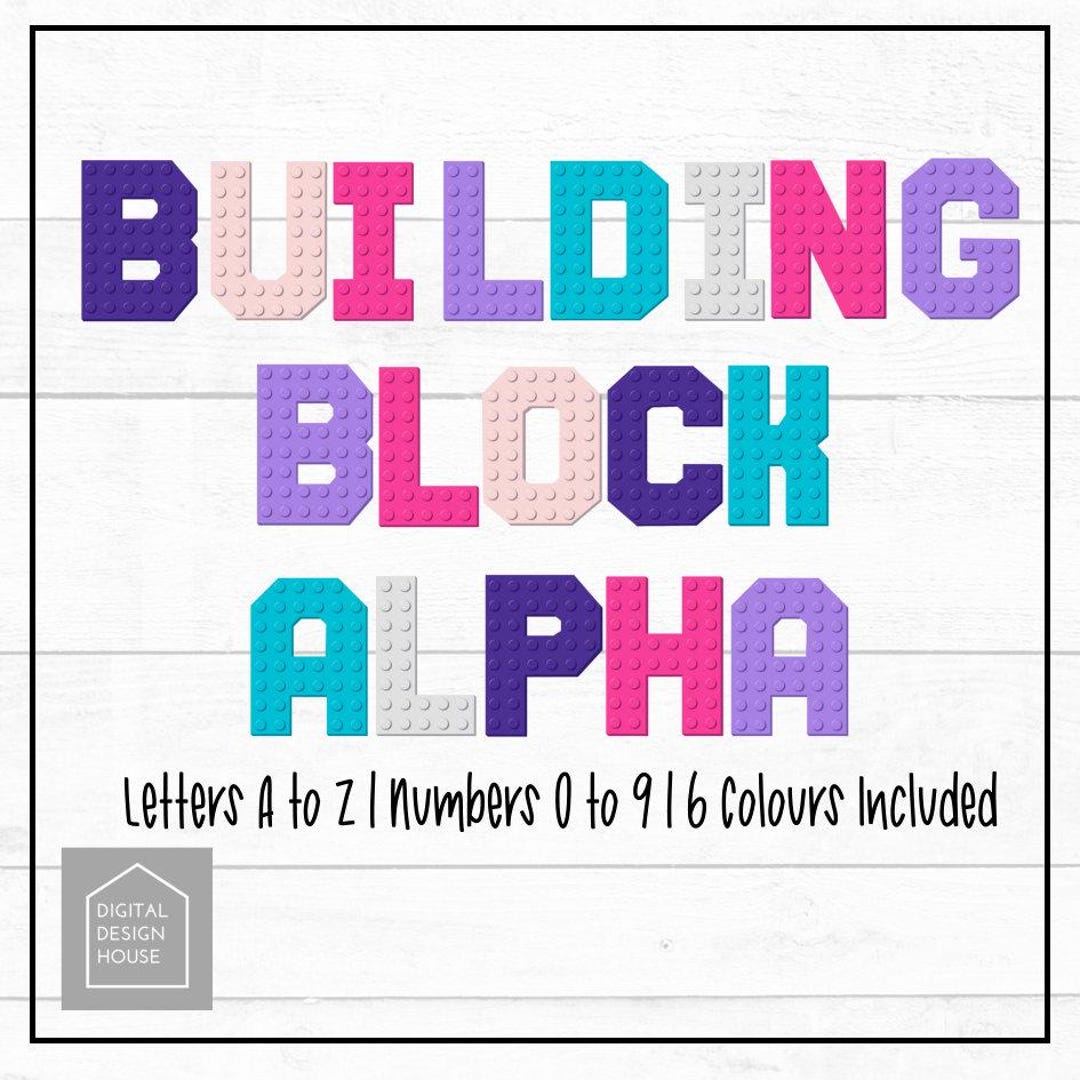 Building Blocks Alphabet Set | Letters A to Z | Numbers 0 to 9 | 6 ...