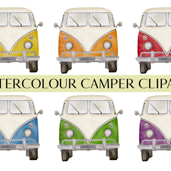 Retro Camper Clipart - Etsy