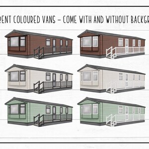 Static Caravan | Watercolour Holiday Home Scene Builder PNGS Suitable ...