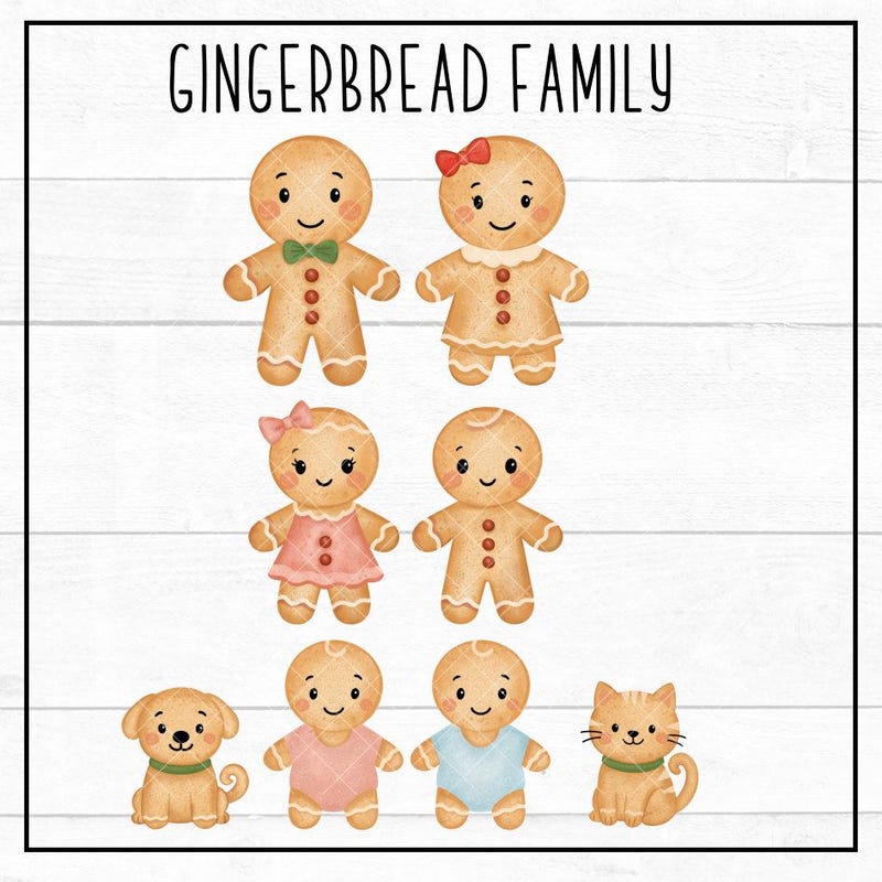Gingerbread Family - Etsy