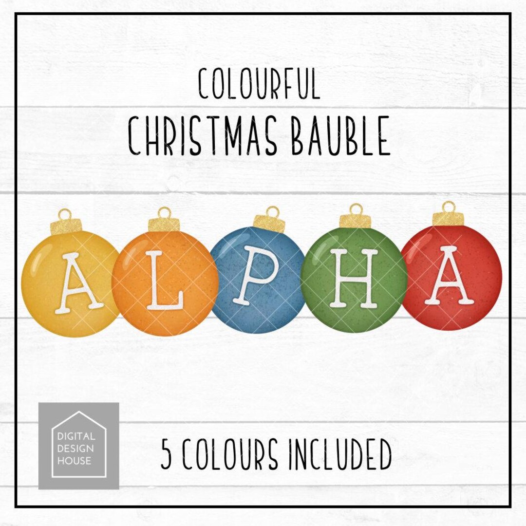Colourful Christmas Bauble Alphabet PNG | Christmas Letter Clipart ...