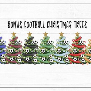 Festive Christmas FOOTBALL Trees 20 PNGS Included - for Sublimation and ...