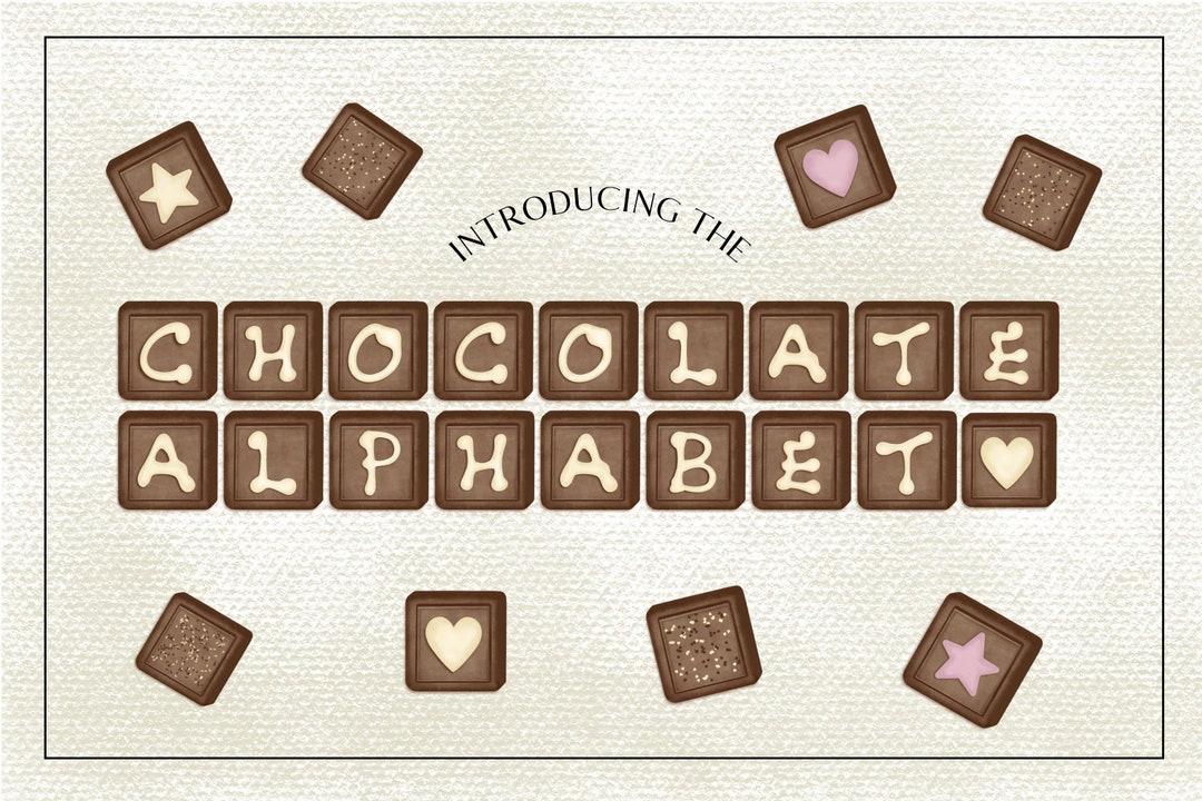 Chocolate Letters A to Z Chocolate Lovers Alphabet - Etsy