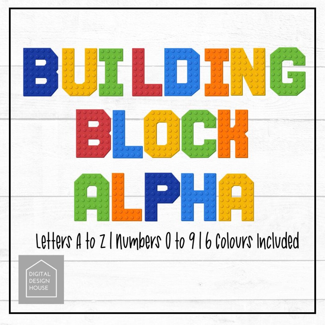 Building Blocks Alphabet Set | Letters A to Z | Numbers 0 to 9 | 6 ...