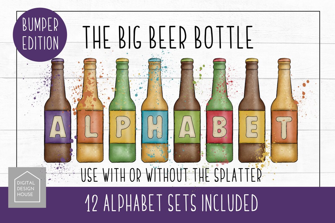 Big BEER BOTTLE ALPHABET 12 Sets of Letters Included A to Z - Etsy