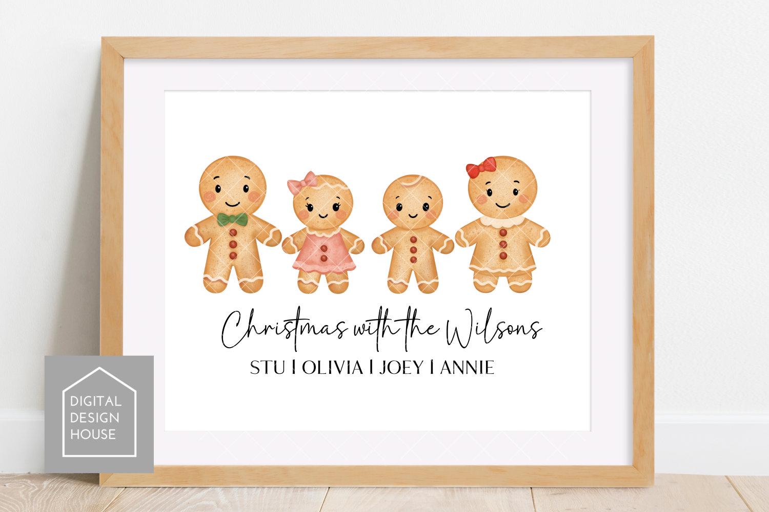 Gingerbread Family Clipart Set - Man, Woman, Girl, Boy, Babies With Dog ...