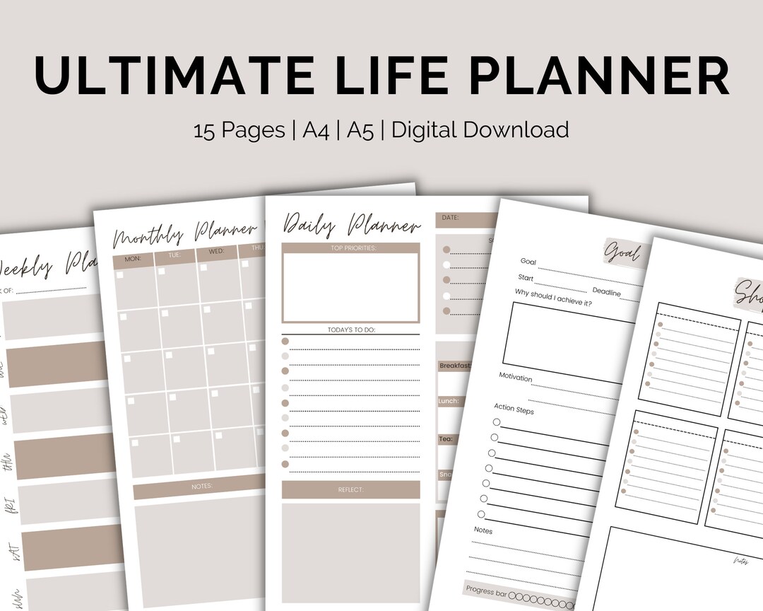 The Ultimate Life Planner Printable Bundle Happy Planner - Etsy