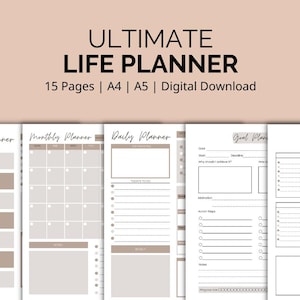 The Ultimate Life Planner Printable Bundle | Happy Planner Templates ...