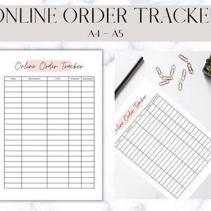 Order Tracker Planner Printable | Online Order Tracker | Shopping ...