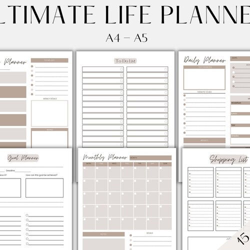 The Ultimate Life Planner Printable Bundle Happy Planner - Etsy