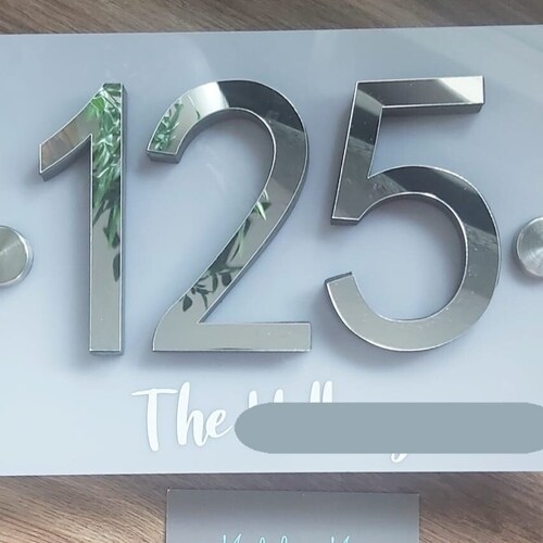 NEUTRAFACE Stainless Steel Number Plaque | Etsy