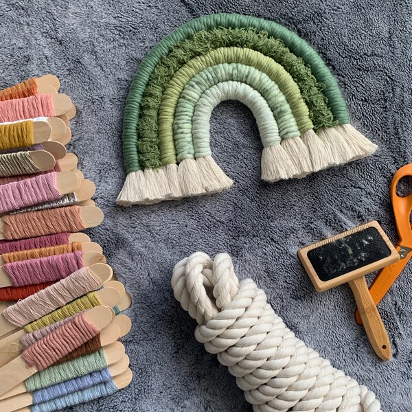 Rainbow Macrame Kit - Etsy